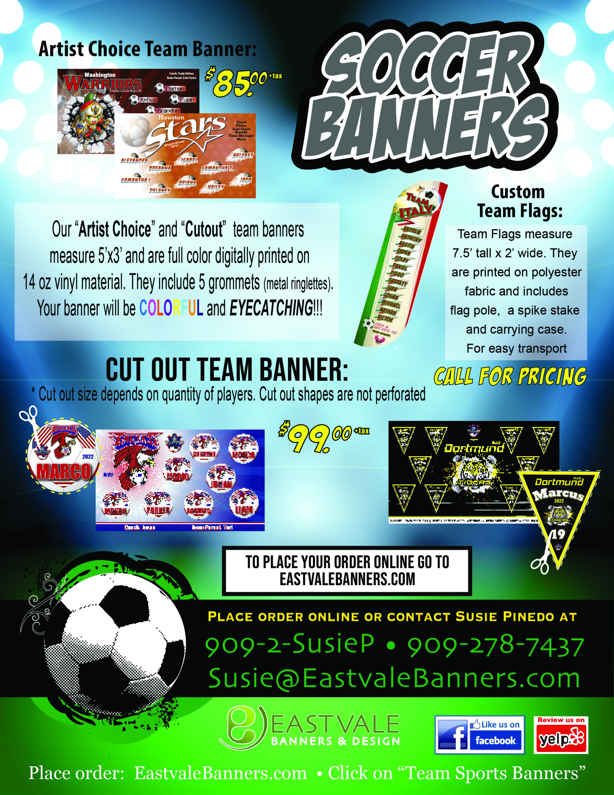 Custom Team Sport Banners - Eastvale Banners